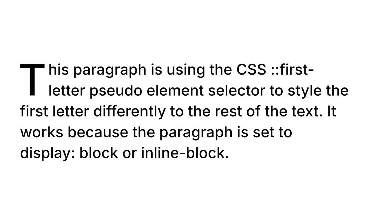 CSS first-letter demo